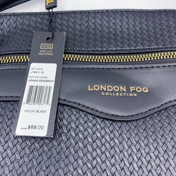 London Fog | Bags | London Fog Collection Black Aphina Crossbody Purse ...